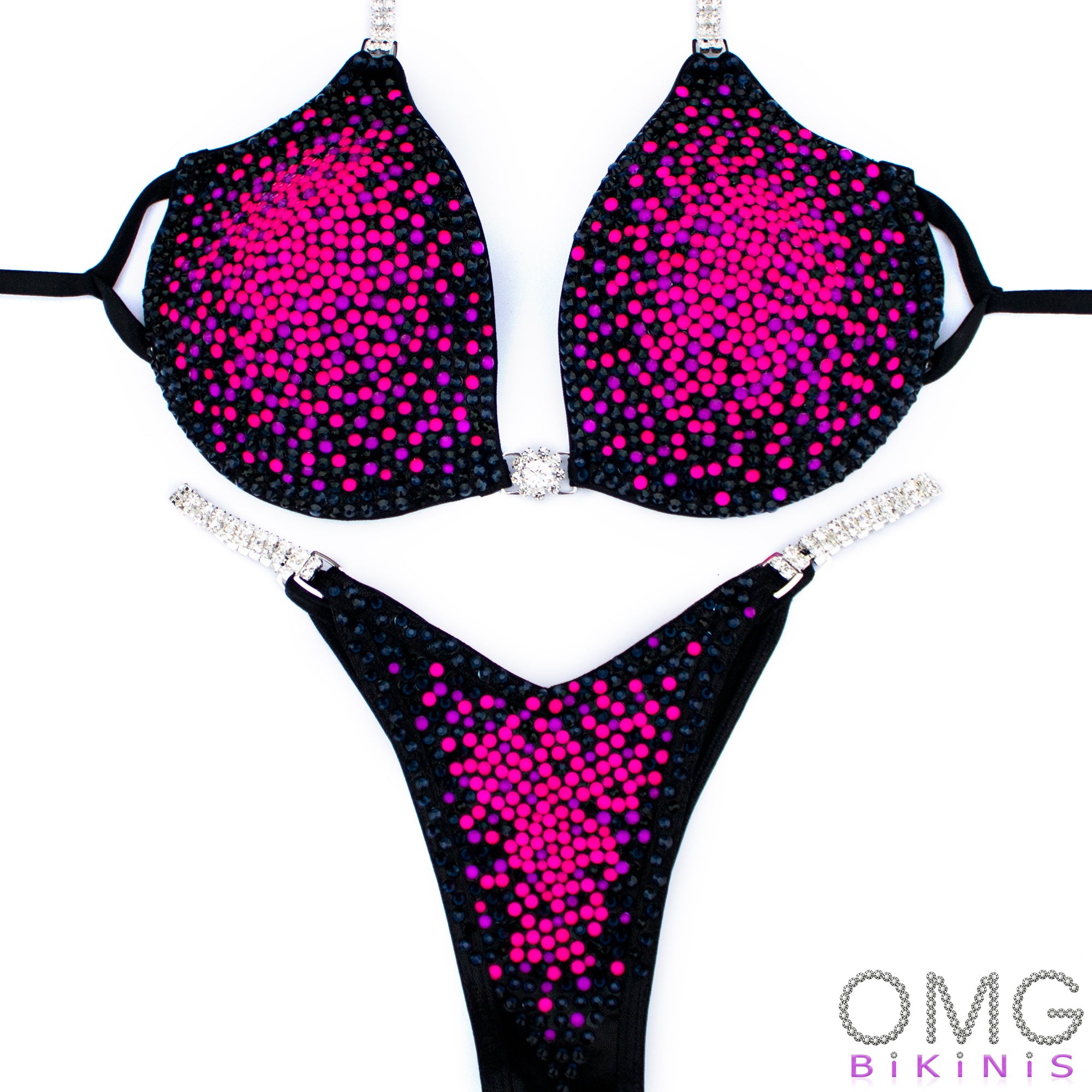 Neon Pink Gradient Competition Bikini | OMG Bikinis
