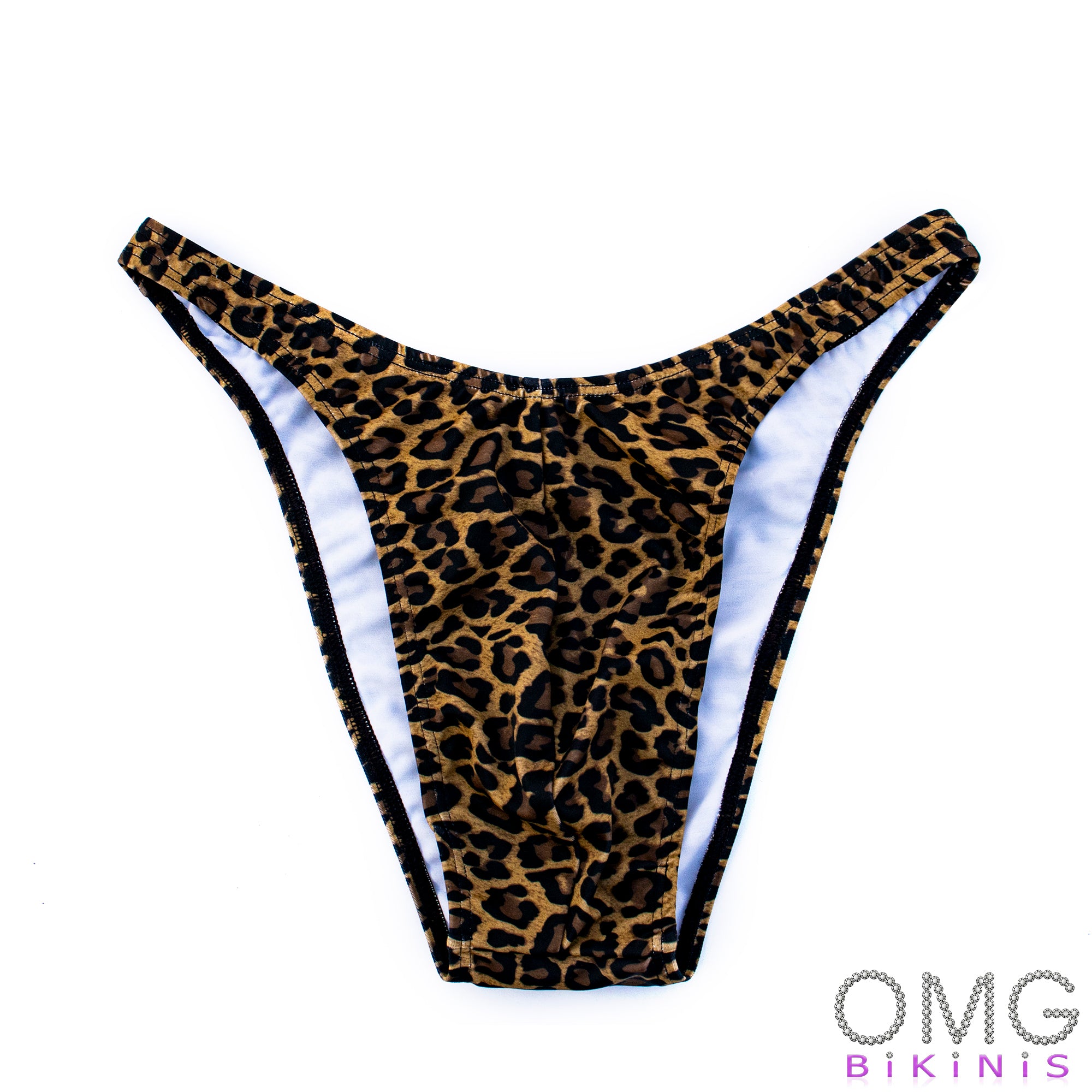 Men's Bodybuilding Posing Suit, Leopard Print | Posing Trunks | OMG Bi ...
