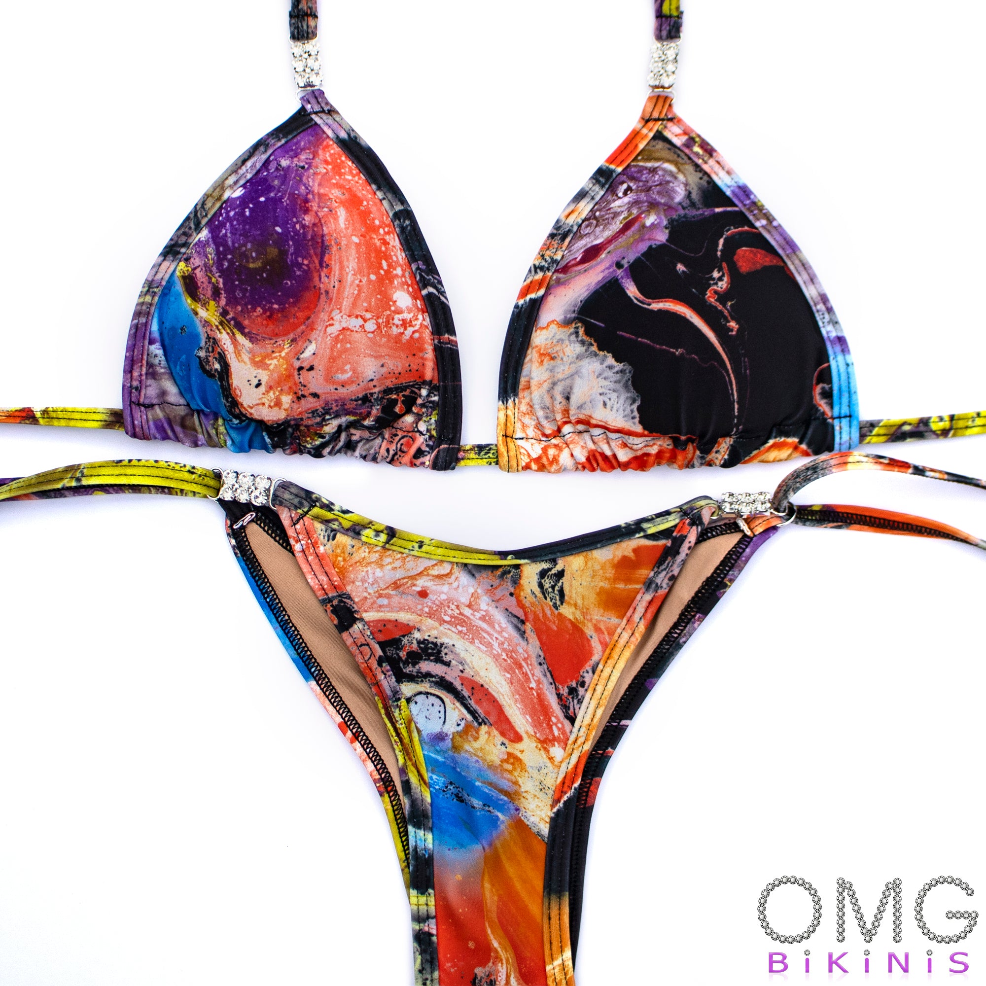 Tie Dye Posing Suit S/S | Clearance | OMG Bikinis