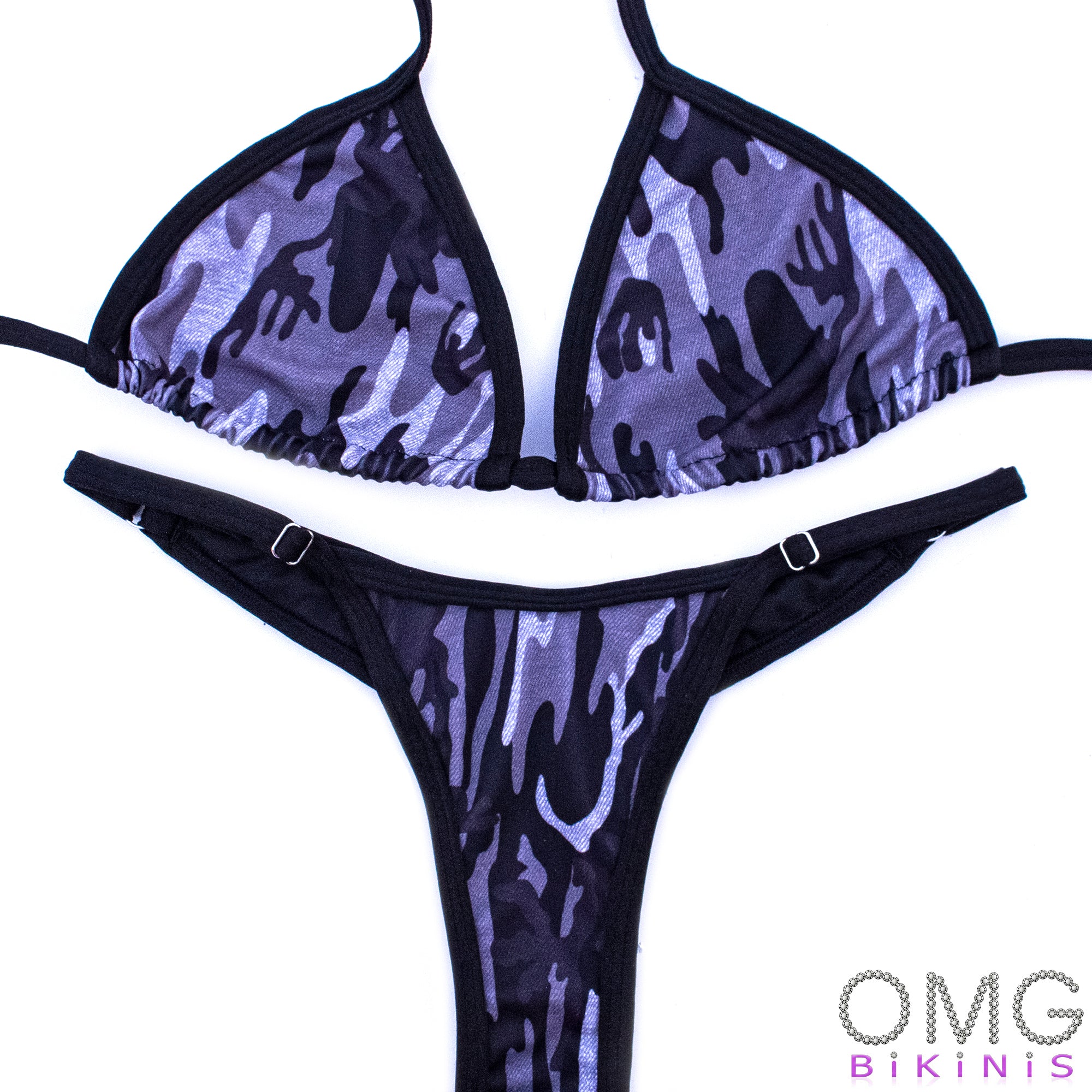 Grey Camo Super Basic Posing Suit S/S | Clearance | OMG Bikinis