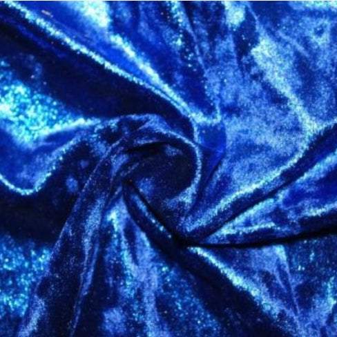 Royal Blue Metallic Velvet | Fabric Swatches | OMG Bikinis